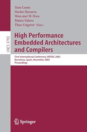 Buy High Performance Embedded Architectures and Compilers Book Online ...