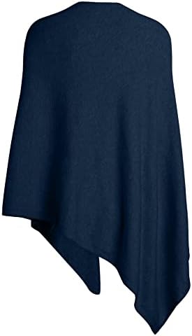 PULI Women Knitted Poncho Button Shawl Wraps Cashmere Feel Cadigan for ...
