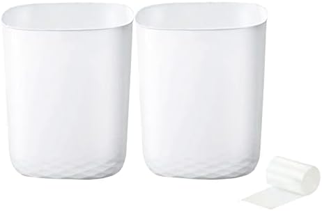 Amazon.com: mDesign Small Square Metal 2.3 Gallon Trash Can Wastebasket ...