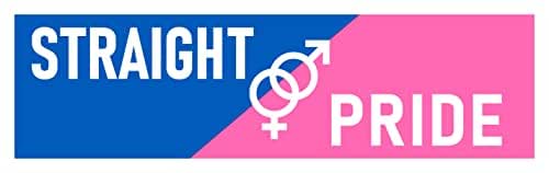 Amazon.com: Straight Pride Bumper Sticker Large 9" Heterosexual Pride ...