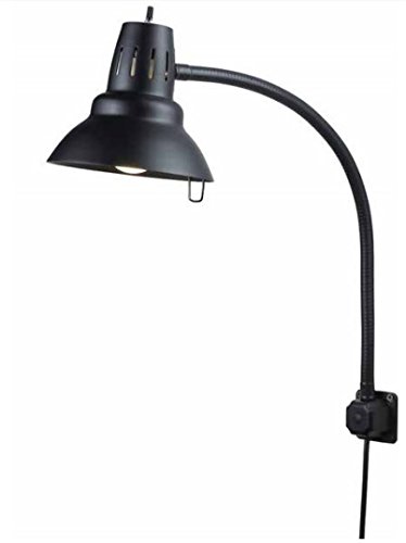 Electrix 7294 BLACK Gooseneck Work Lamp, Incandescent, Vertical Direct ...