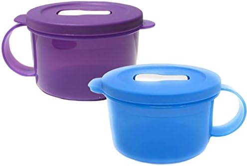 Amazon.com | Tupperware Medium Blue Crystalwave Microwave Soup Mug 16 ...