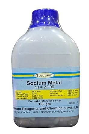 Sodium Metal 100Gms Spectrum, Bar : Amazon.in: Industrial & Scientific