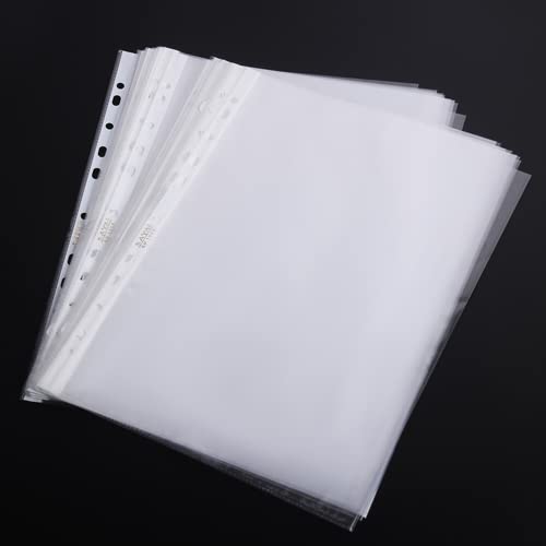 Saya A4 Size Transparent Sheet Protectors - Top Loading, 11-Hole ...