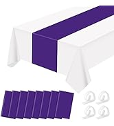 Amazon.com: Premium Disposable Plastic Table Runner 14 x 108 Inch Table ...