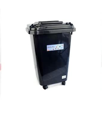 32L / 60L Storage Bin Trash Trolley Lid Dustbin Council Plastic Bins ...