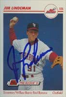 Jim Lindeman, Scranton/W-B Red Barons - Phillies Affiliate, 1991 Line ...