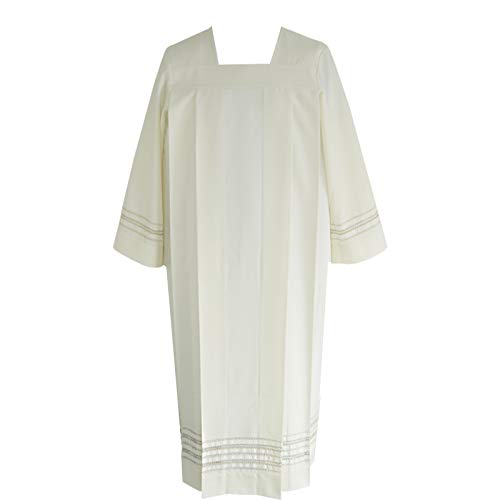 Amazon.com: Traditional Priest Alb with pleats, Albs for Priest ...