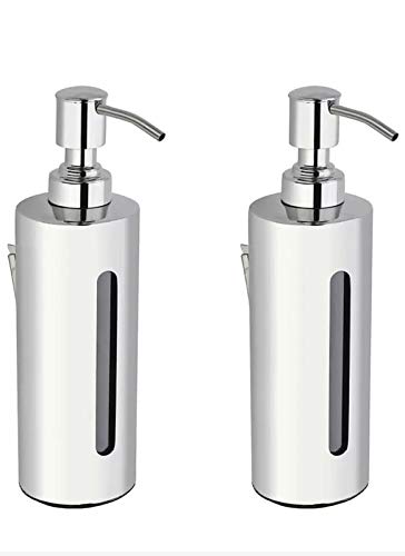 LMX Stainless Steel Chrome Finish Wall Mounted Liquid Soap/Shampoo ...