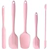 Amazon.com: DUFEIMOY 5 Piece Pink Silicone Spatula Set, Heat Resistant ...