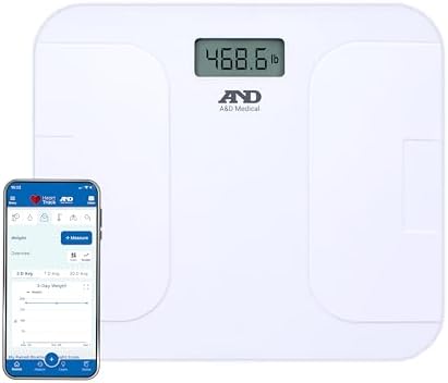 Amazon.com: A&D Medical Digital Body Weight Scale, UC-356BLE Bluetooth ...