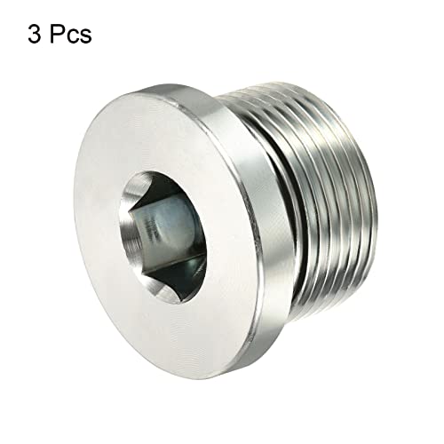 PATIKIL M26*1.5 Internal Hex Head Pipe Fitting Plug, Male Thread 45 ...