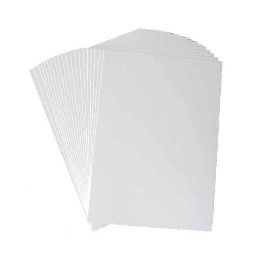 100 Sheets of A4 Size White Sticker Alabaster Paper Sheet, Easy Peel ...