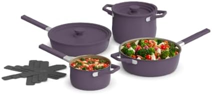 Amazon.com: bella 9 Piece StoreMore Cookware Set, Fits-anywhere ...
