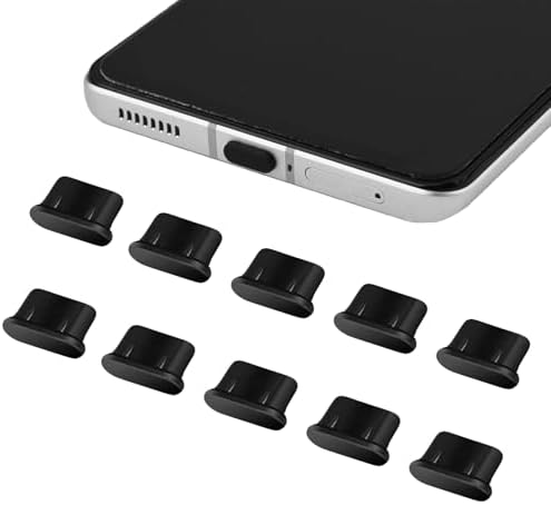 SUHAI 12 Pcs Usb C Dust Plug,Black Silicone USB Type C Anti Dust Cap ...