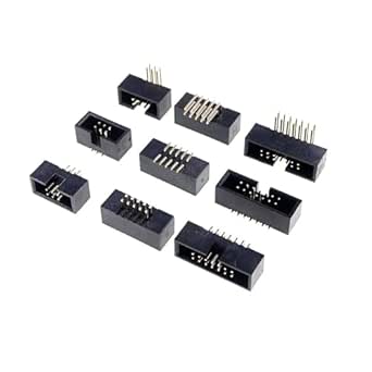 Amazon.com: elpart 20 100 pcs SMT IDC Box Header Shrouded 1.27MM 6 8 10 ...