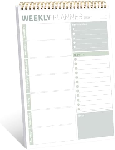 Weekly Planner To Do List Pad, Undated Weekly Planner Notebook 52 Tear ...