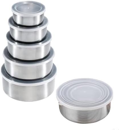 Amazon.com: Tsyware [Set of 5] Stackable Stainless Steel Snack Food ...