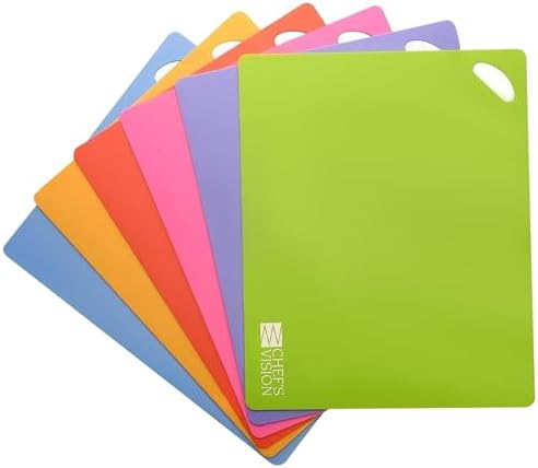 Amazon.com: Chef's Vision Flexible Cutting Mats - Set of 6 Non-Slip ...