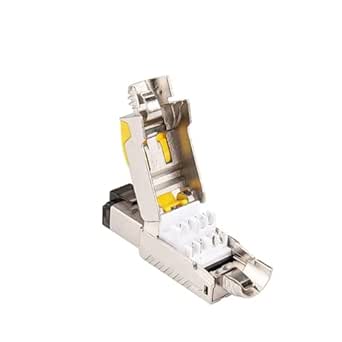 Network Plug RJ45 Cat6A Cat7 Cat8 Angle 90 Degree Fully Shielded 8P8C ...