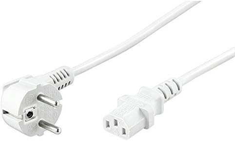 SM-PC®, 3m Kaltgerätekabel Schuko Netzkabel weiß #076: Amazon.de ...