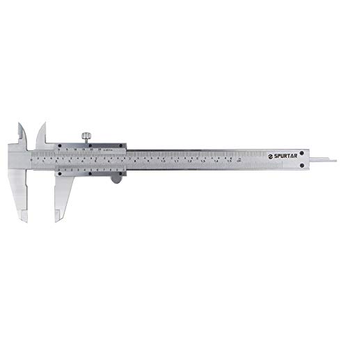 Spurtar Vernier Calipers, 6" Stainless Steel Non Digital Caliper, 0 ...
