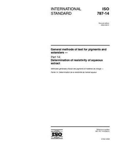ISO 787-14:2002, General methods of test for pigments and extenders ...