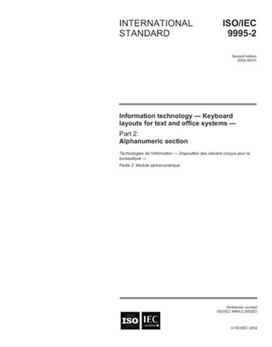ISO/IEC 9995-2:2002, Information technology - Keyboard layouts for text ...