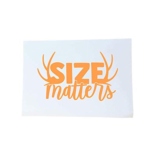 Amazon.com: Size Matters Funny Hunting Quote Vinyl Decal Sticker for ...