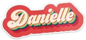 Amazon.com - Pack of 4-3INCH Stickers - Retro Style Danielle Female ...