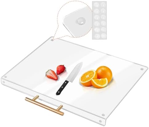 Acrylic Cutting Board with Counter Lip - Clear Countertop Cutting Board ...