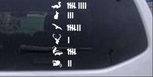 Amazon.com: Rad Dezigns Keeping Count Roadkill Animals Funny Car Window ...