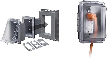 TayMac Weatherproof Electrical Outlet Covers Bundle with Recessed ...