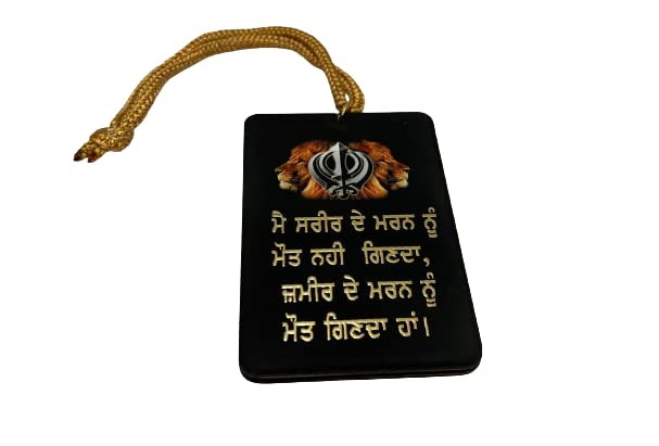 DSDCO Punjabi CAR Rear View Mirror Hanging Dual Sided CAR Decor ...