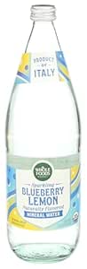 Amazon.com: WHOLE FOODS MARKET Organic Blueberry Lemon Italian Sparkling Water, 33.8 FZ ...