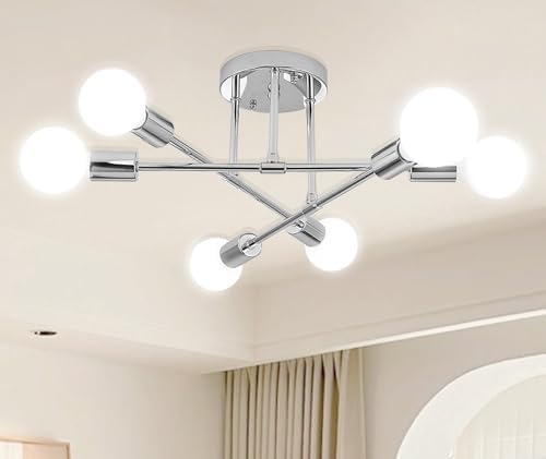 Dellemade Ceiling Light, 6 Lights Chandelier Ceiling Light for Living ...