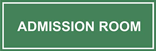VVWV Admission Room Sign Sticker for Public Private Hospitals Hotels ...
