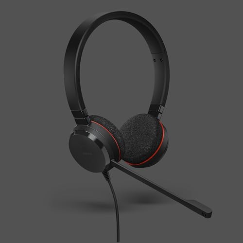 Jabra Evolve 20 Stereo Headset with noice canceling mic, Connect to ...