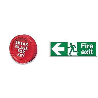 Firechief KB1 Circular Break Glass Key box,Small & VSafety Fire Exit ...