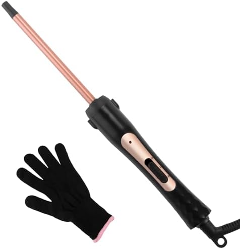 Amazon.com: LXMTOU 3/8 Inch Curling Wand Iron Small Curling Wand Tight ...