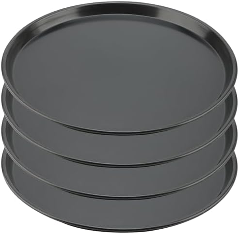 ZEONHEI 4 Pack 12 Inch Non Stick Pizza Tray, Round Pizza Baking Pan for ...