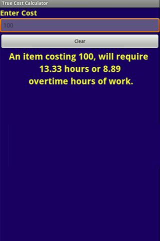 True Cost Calculator:Amazon.com:Appstore for Android