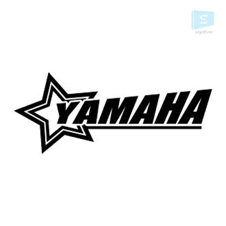 SIGN EVER Yamaha Racing Star Logo Stickers Exterior Sides Tank Mudguard ...