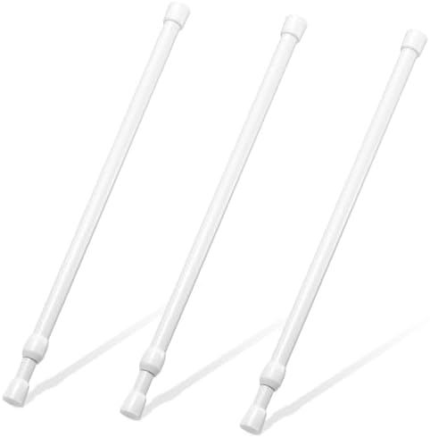 3 Pcs Tension Rod, Net Curtain Rod 30-50cm Extendable Hanging Bar ...