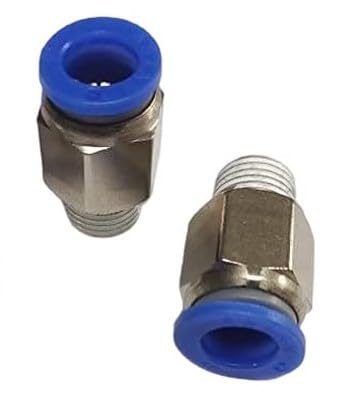 CRAFTSFY 1/4" X 10 MM OD Pneumatic Push Type Male Connector Push in ...