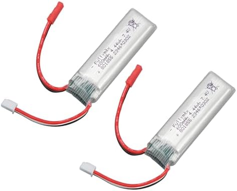 Amazon.com: RC Airplane Spare Lithium Batteries, 2Pcs 7.4v 600mah ...