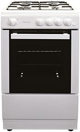 Statesman LEGACY50GSLF Single Oven Gas Cooker with Enamel Lid, 4 Gas ...