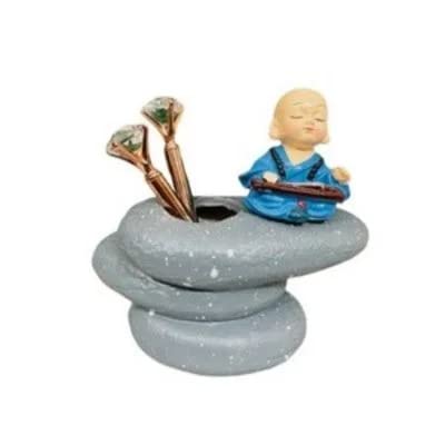 Geekmonkey Meditating Monk Pen Stand for Office | Monk Gifts ...