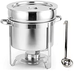 Soup Chafing Dish, Stainless Steel 11 L Marmite Chafer Soup Warmer with ...