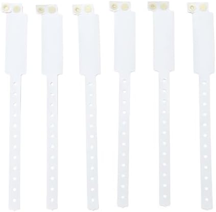 Amazon.com : GetCoupon 100 Pcs White Plastic Wristbands, Writable ...